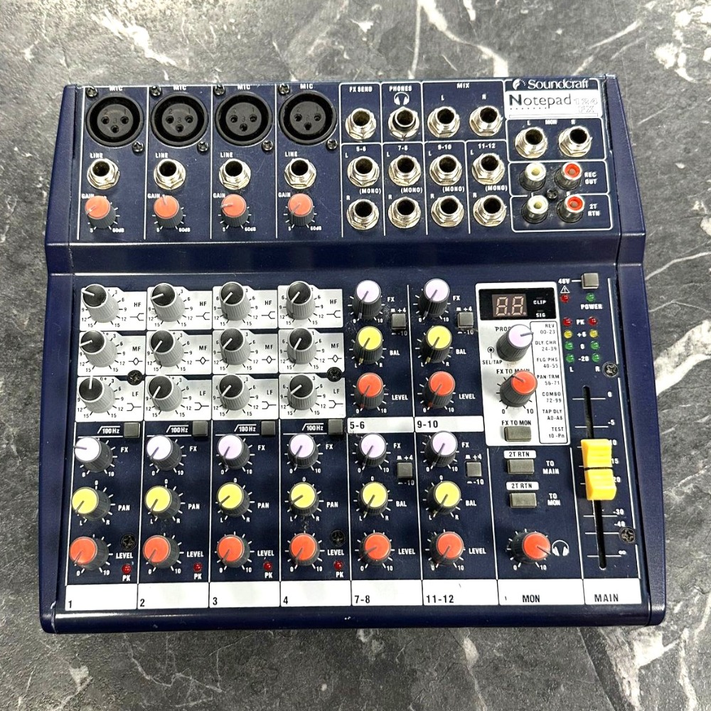 Pre-owned Soundcraft Notepad 124FX 4 Mono / Stereo Audio mixer - Own4Less